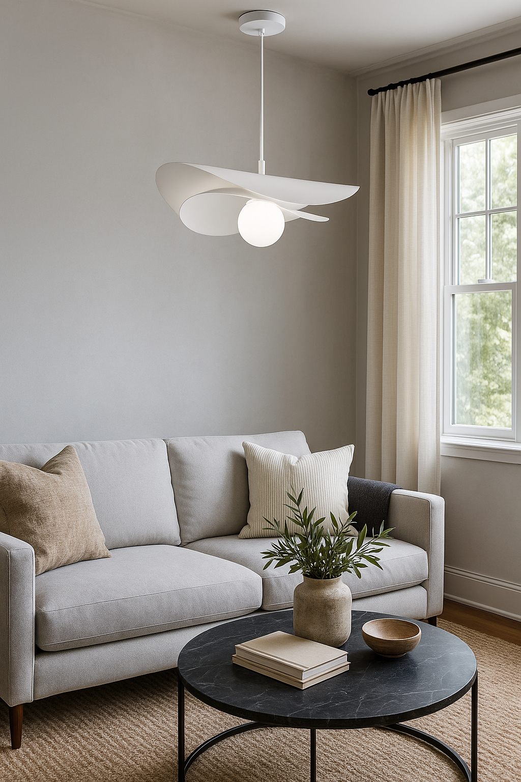 12W Pendant, MW w/ WH Opal Glass - Dainolite